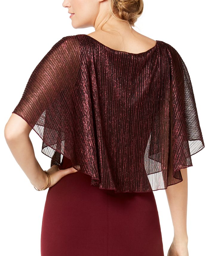 Connected Metallic-Capelet Gown & Reviews - Dresses - Women - Macy's