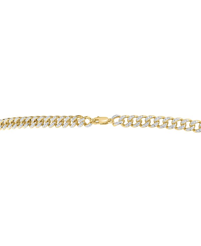 Macy's Men's Diamond Curb Link 23" Chain Necklace (4-1/2 ct. t.w.) in ...