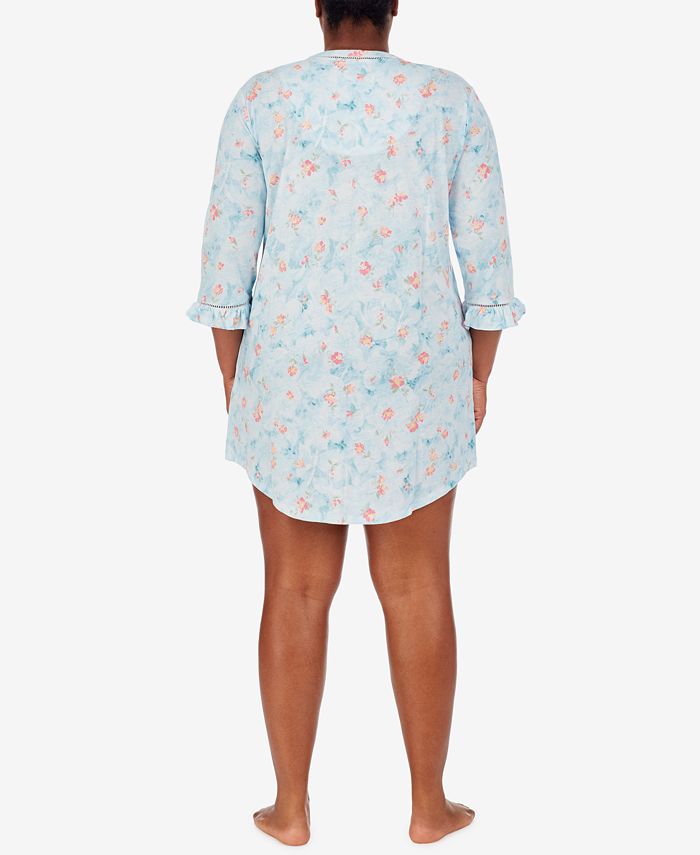 Lauren Ralph Lauren Plus Size Printed Sleep Shirt - Macy's