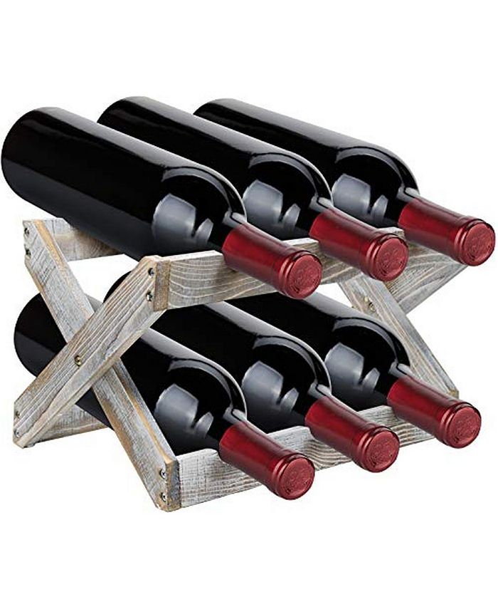 Sorbus Rustic Countertop Wine Rack - Macy's