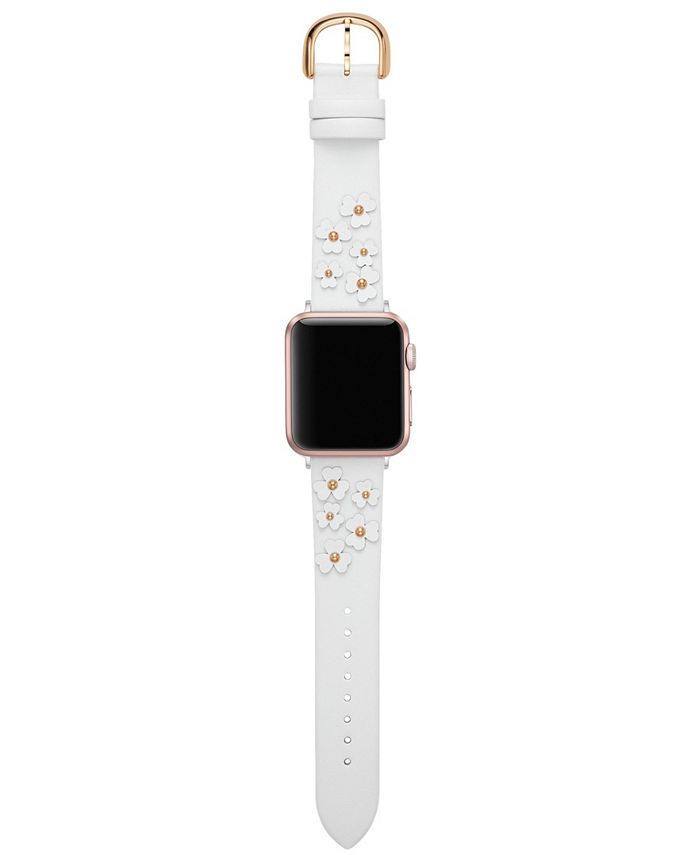 kate spade new york Women's White Leather 38/40mm Band for Apple Watch ...