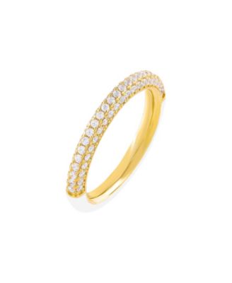 Pavé Enamel Ring in 14k Gold over Sterling Silver - Macy's