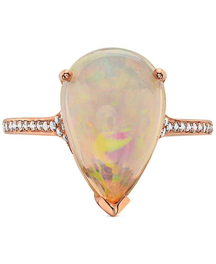 EFFY Collection EFFY® Ethiopian Opal (3-7/8 ct. t.w.) & Diamond (1/8 ct ...