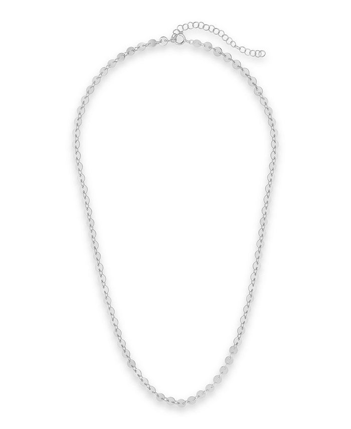 Sterling Forever Women's Mini Round Disk Chain Necklace - Macy's