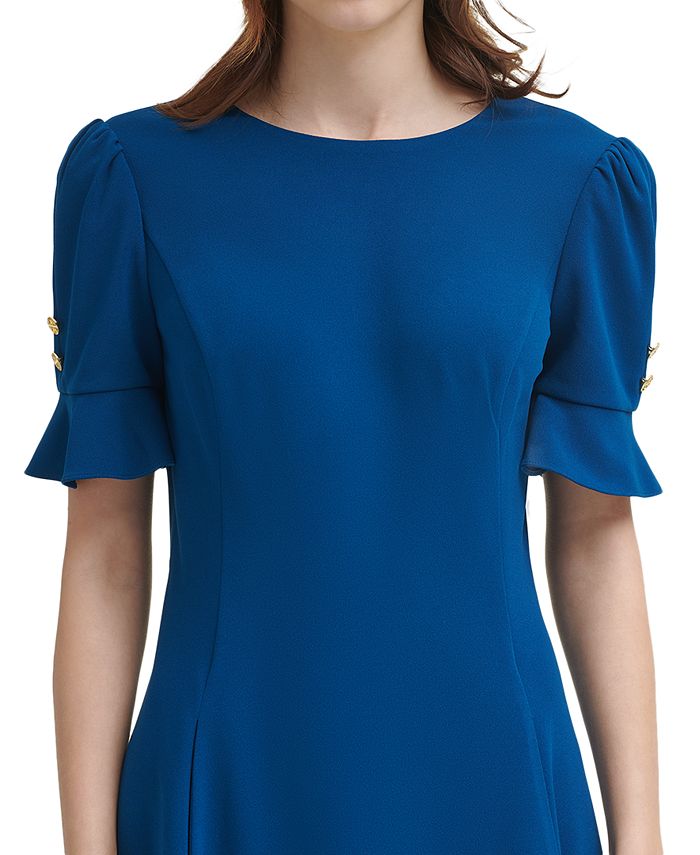 DKNY Flounce Fit & Flare Dress & Reviews - Dresses - Women - Macy's