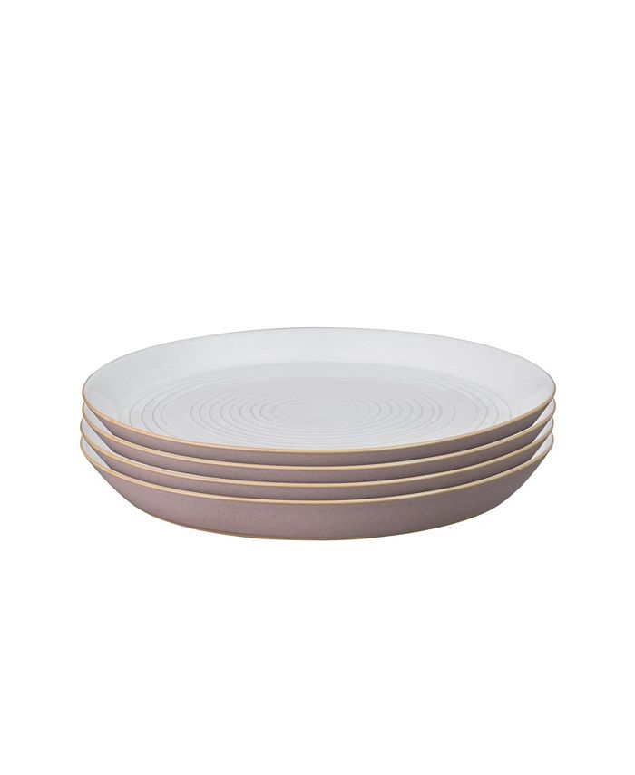 Denby Impression Pink Medium Plate, Set of 4 - Macy's