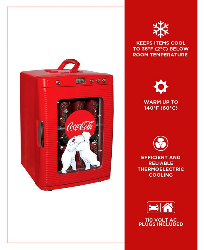 Koolatron Coca-Cola® Beverage Display Mini Fridge Cooler/Warmer 28 Can ...