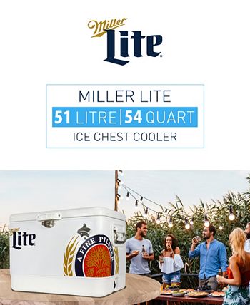 Miller Lite Ice Chest Cooler with Bottle Opener 51L - Macy's