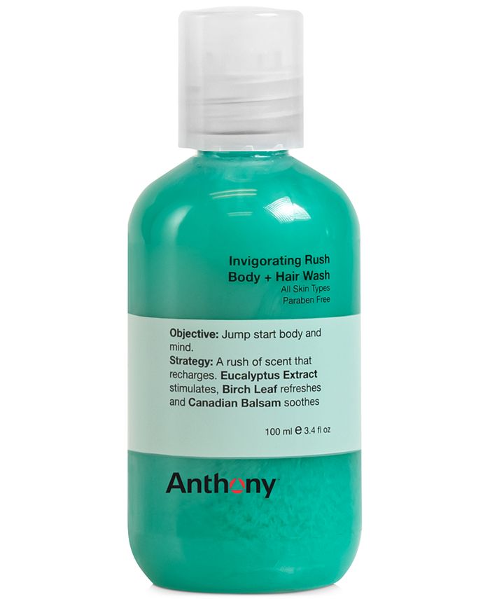Anthony Invigorating Rush Hair & Body Wash, 3.4 oz - Macy's