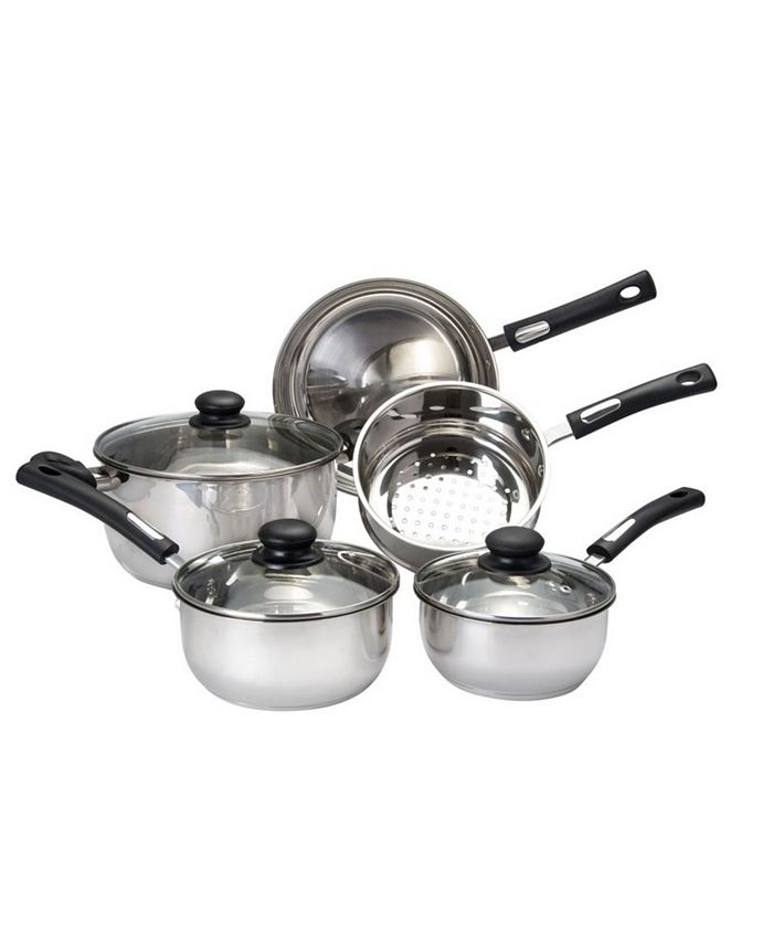 Hamilton Beach 8-Piece Cookware Set with Bakelite Handles - Macy's