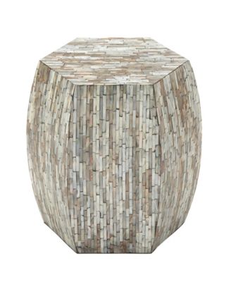 Barrel-Shaped Shell Side Table - Macy's