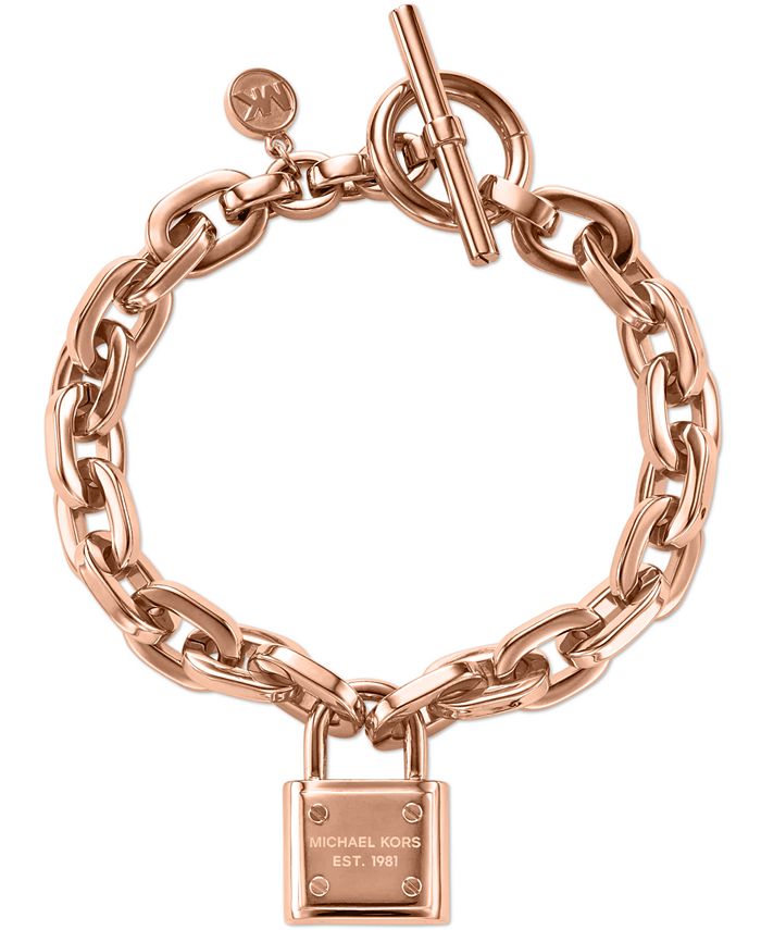 Michael Kors Chain and Logo Padlock Bracelet - Macy's