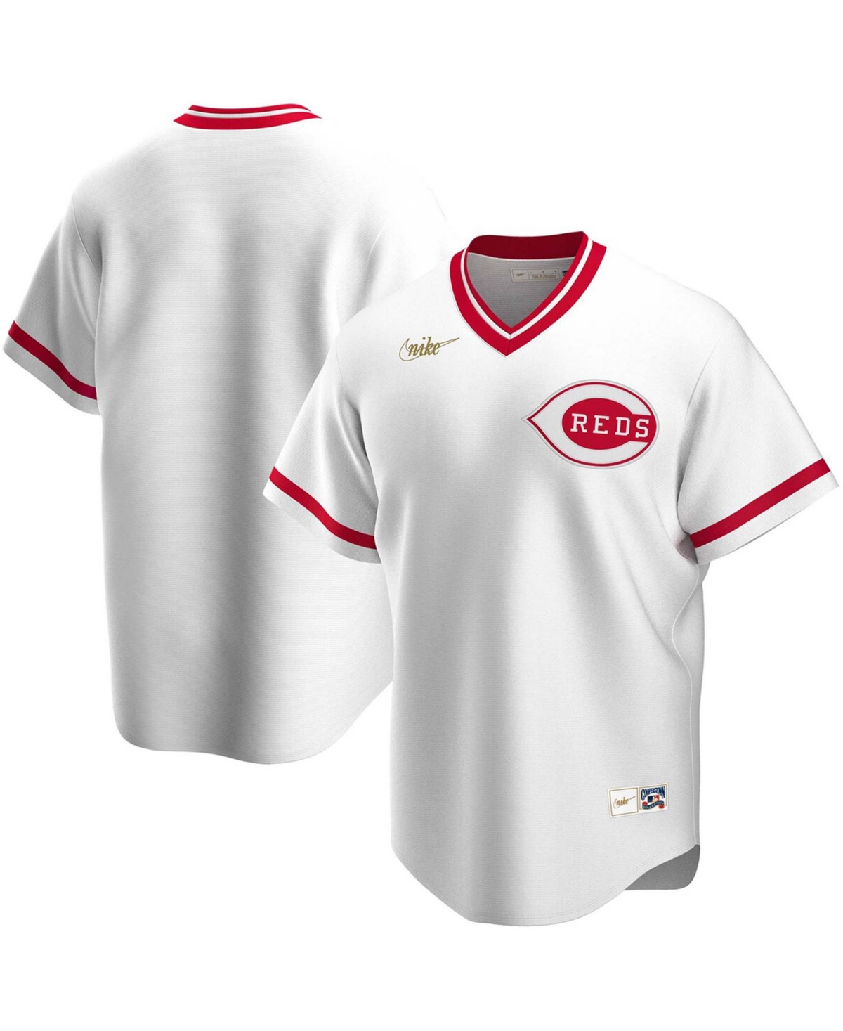 Click here for Mens White Cincinnati Reds Home Cooperstown Collec... prices