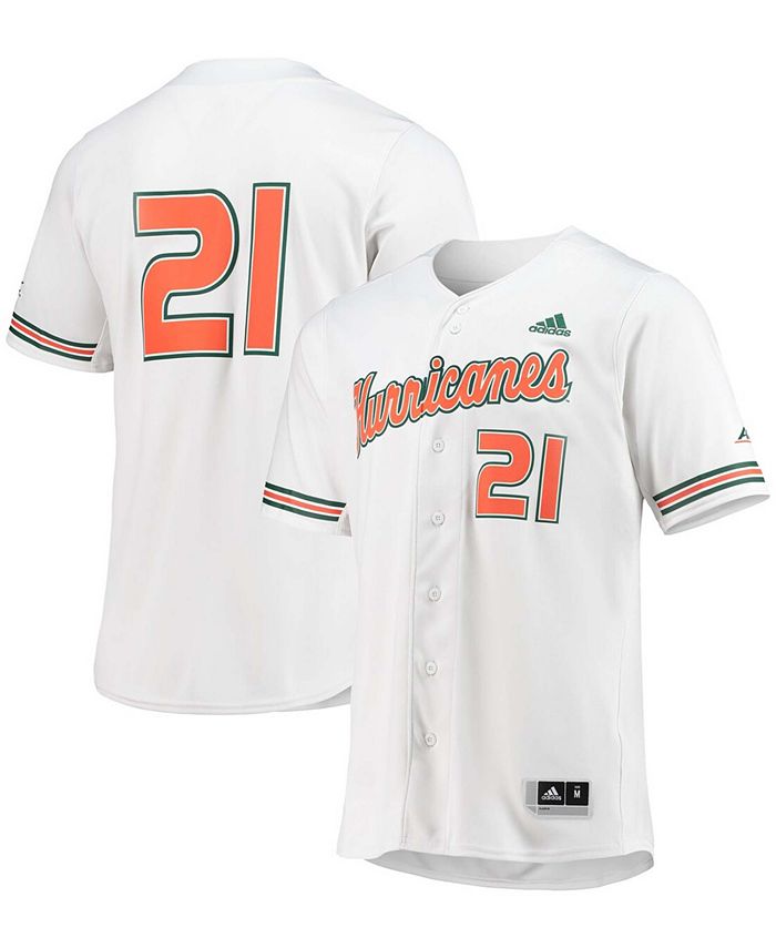 adidas Men's White Miami Hurricanes Replica Baseball Jersey - Macy's