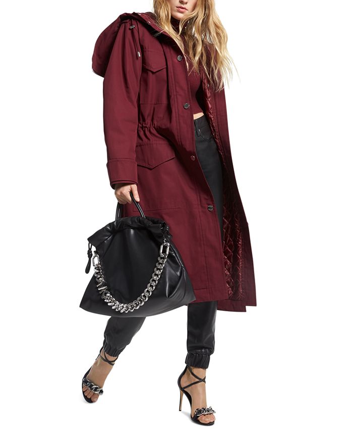 Michael Kors Split-Hood Trench Coat - Macy's