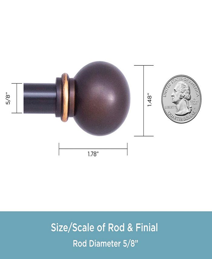 Kenney Alanis Standard Decorative Window Curtain Rod, 48" x 86" - Macy's