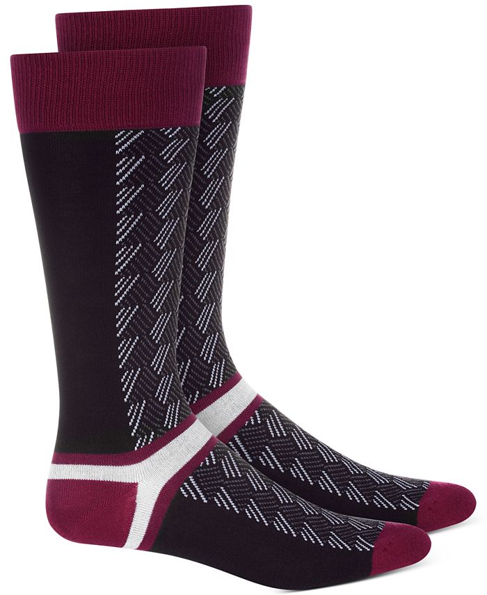 Alfani Men's Colorblocked Patterned Dress Socks, Created for Macy's ...