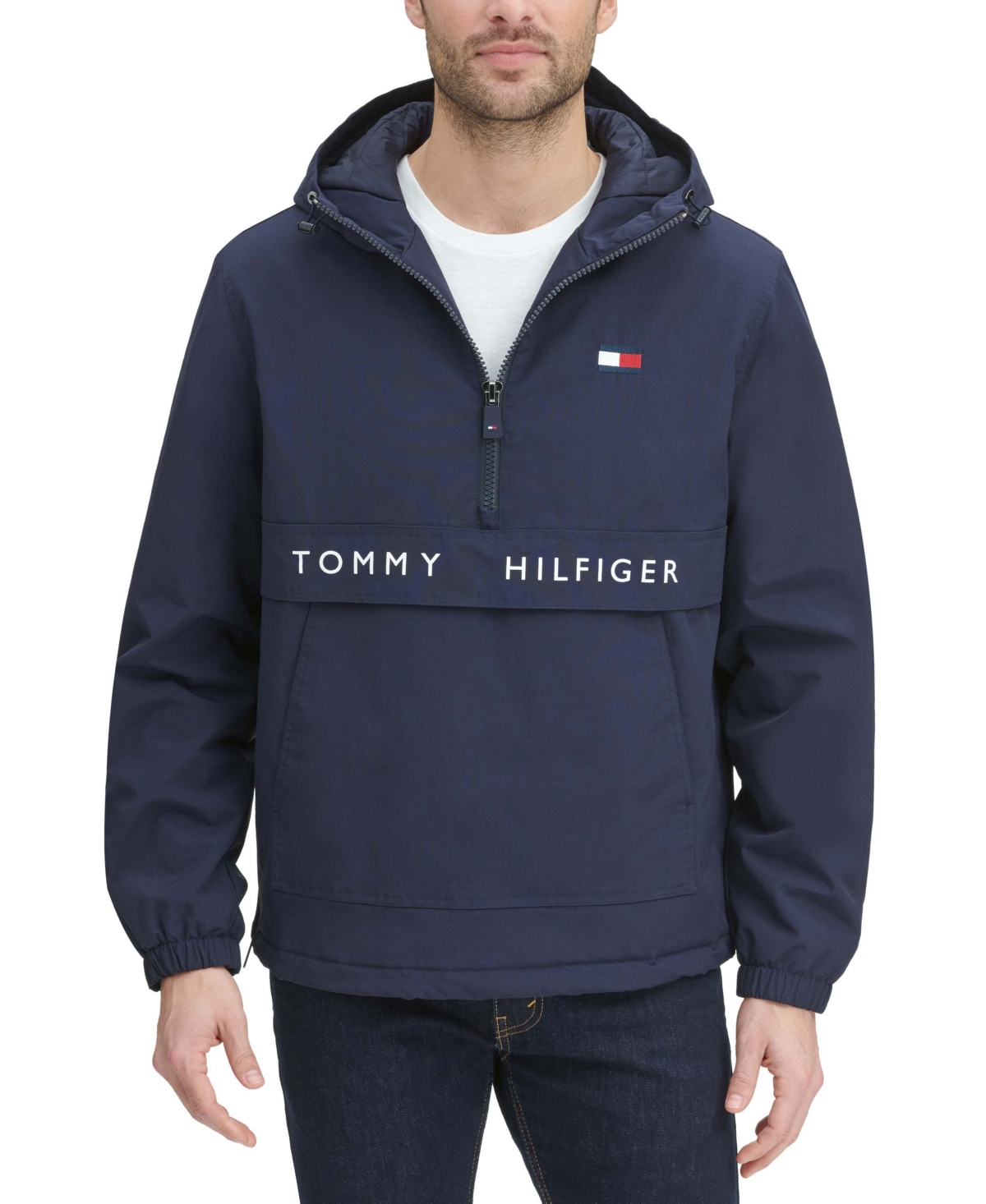 Click here for Tommy Hilfiger Mens Performance Taslan Popover Hoo... prices