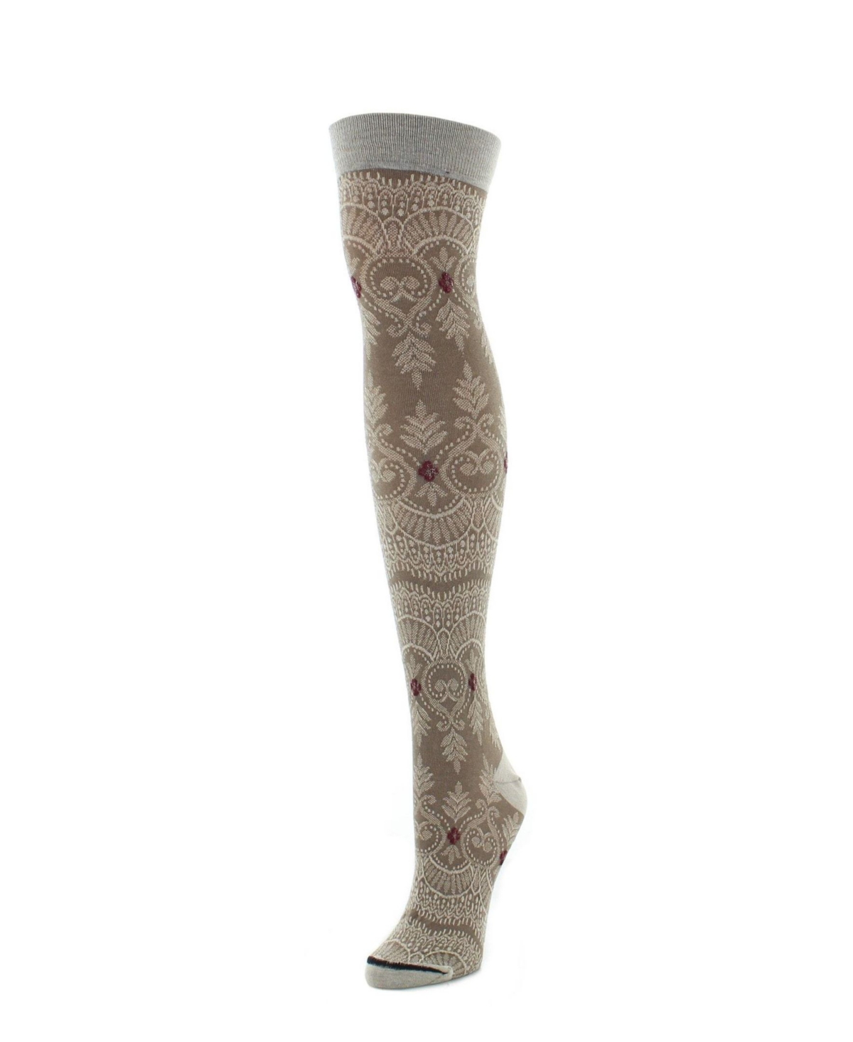 MeMoi Women's Imperial Leaf Over The Knee Socks | Smart Closet