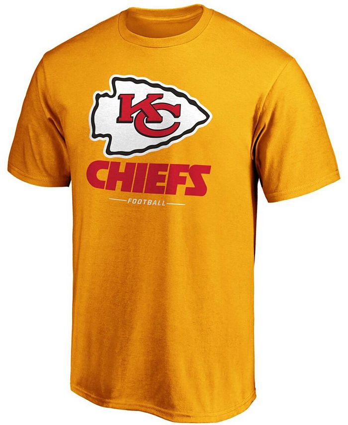 Fanatics Men's Yellow Kansas City Chiefs Team Lockup Logo T-shirt - Macy's