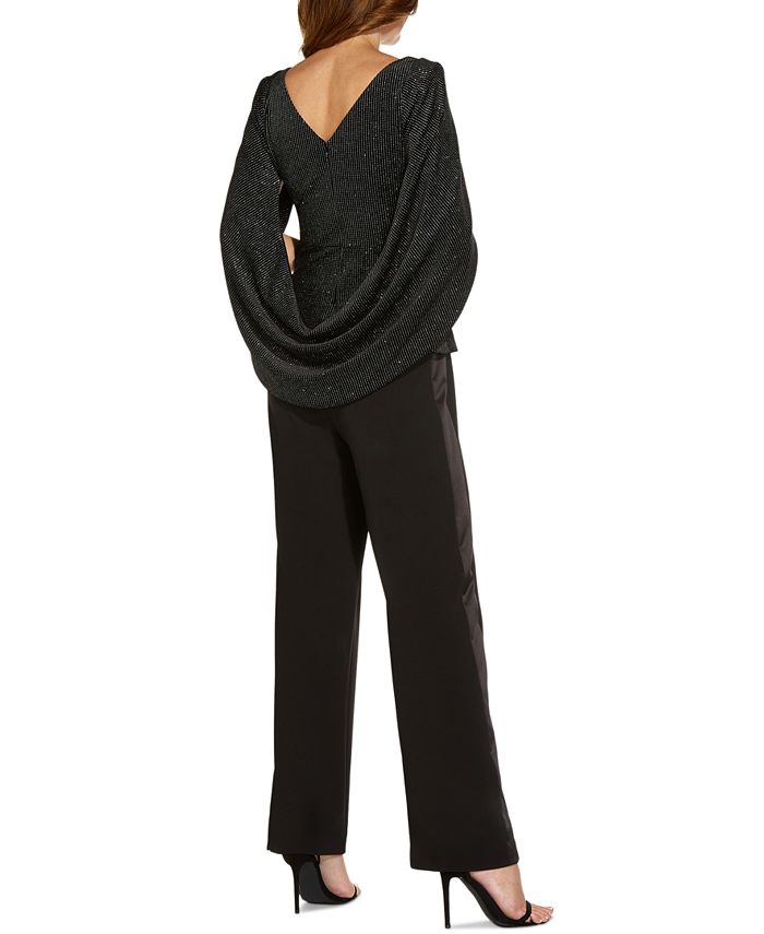 Adrianna Papell Metallic Cowl-Back Top - Macy's