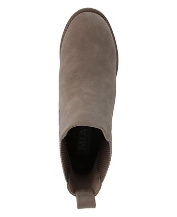 MIA Women's Jonna Lug Sole Block-Heel Booties - Macy's