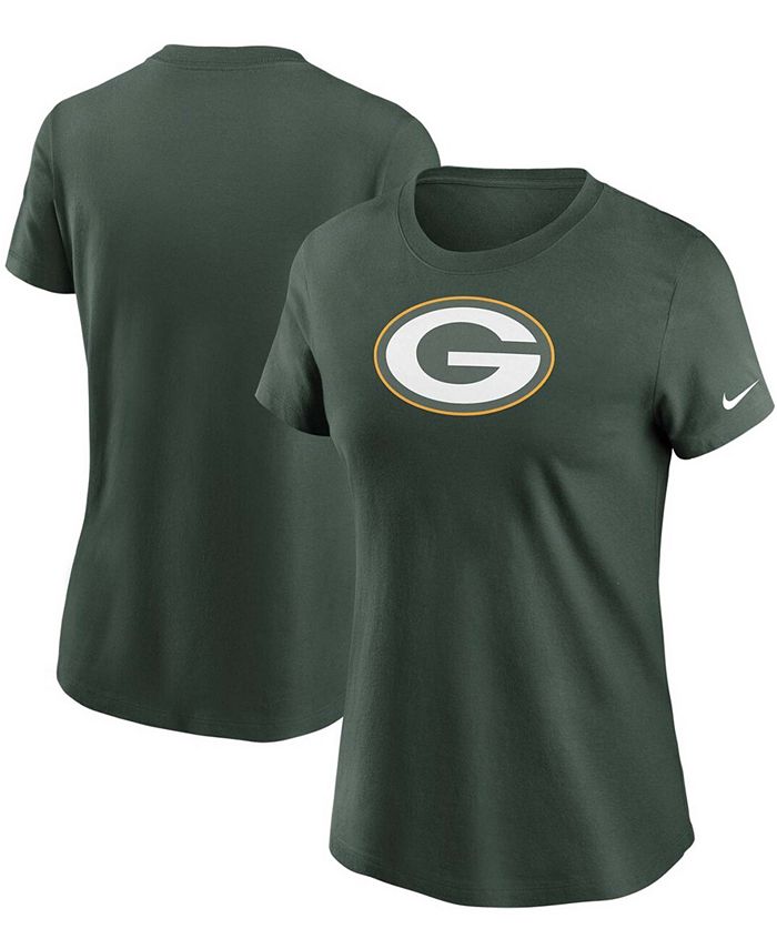 Nike Women's Green Green Bay Packers Logo Essential T-shirt - Macy's