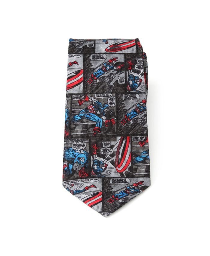 Marvel Men's Captain America Comic Tie - Macy's