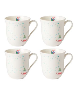Profile Snow Day Mug, Set of 4 - Macy's