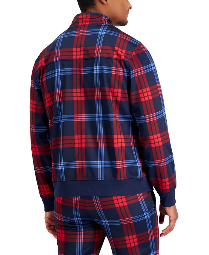Club Room Men's Plaid Track Jacket, Created for Macy's - Macy's
