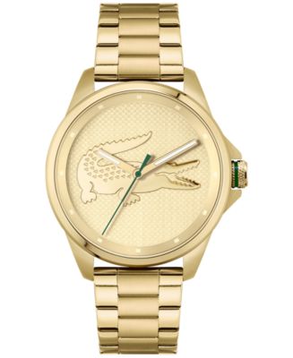 Lacoste Men's Le Croc Gold-Tone Bracelet Watch 43mm - Macy's