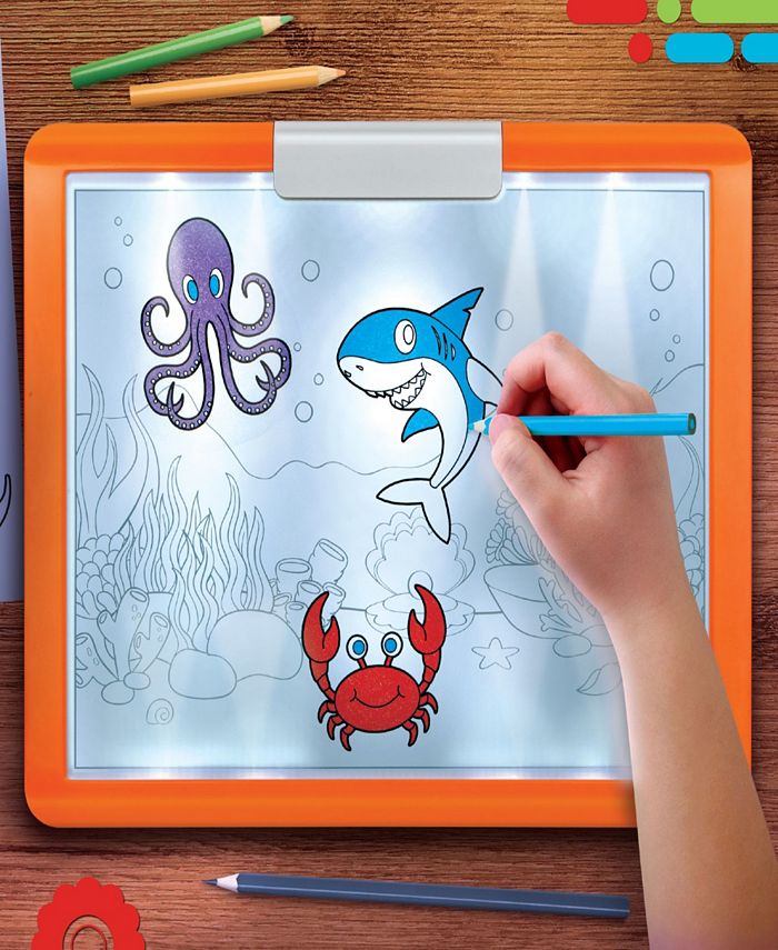 Discovery Kids LED Illuminated Tracing Tablet, 34 Piece Set with Tools ...