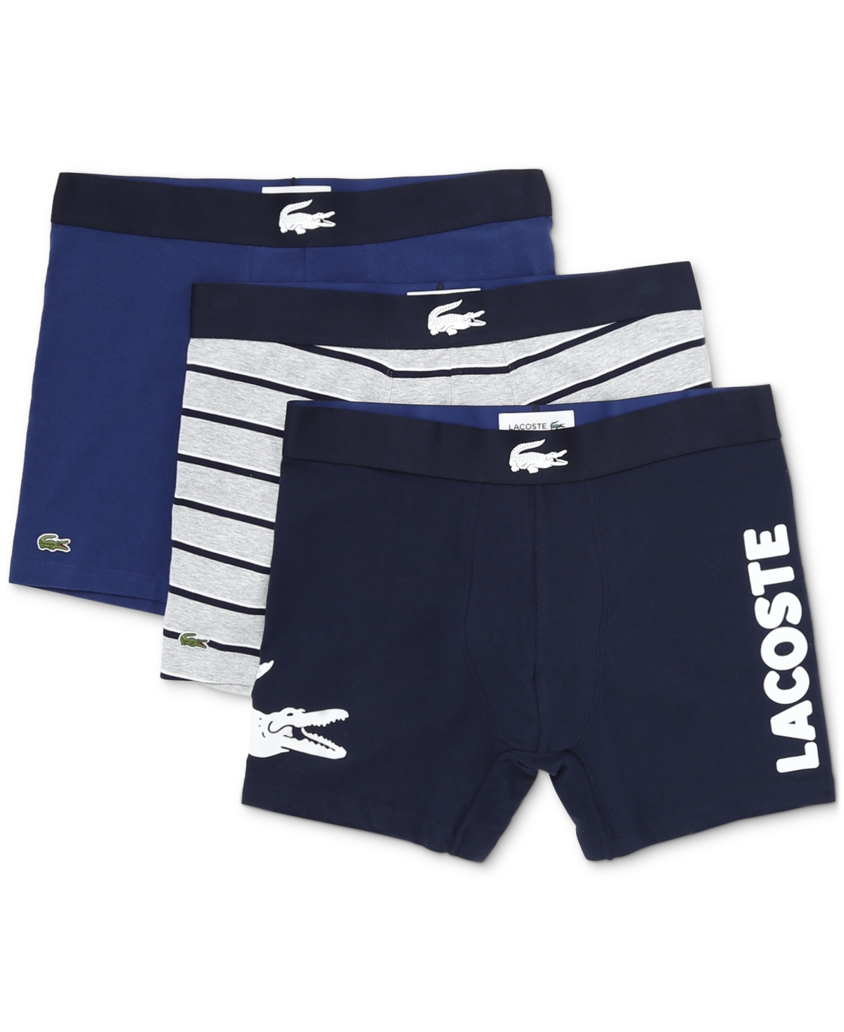 Click here for Lacoste Mens 3-Pack Casual Stretch Boxer Brief Set... prices