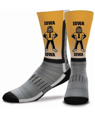Youth Girls and Boys Multi Iowa Hawkeyes Mascot V-Curve Crew Socks - Macy's