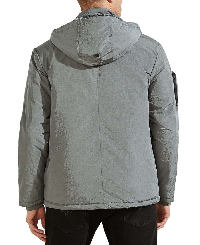 GUESS Men's Ross Hooded Puffer Jacket & Reviews - Coats & Jackets - Men ...