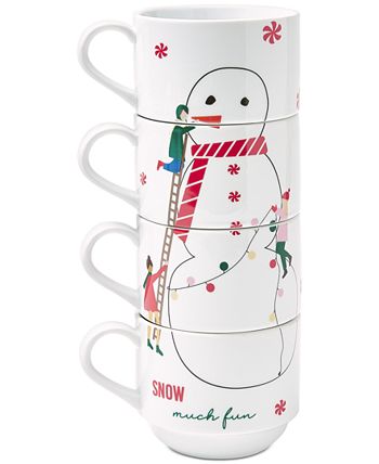 The Cellar Holiday Stackable Mugs, Set of 4, Created for Macy's - Macy's