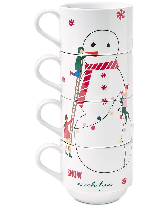 The Cellar Holiday Stackable Mugs, Set of 4, Created for Macy's - Macy's