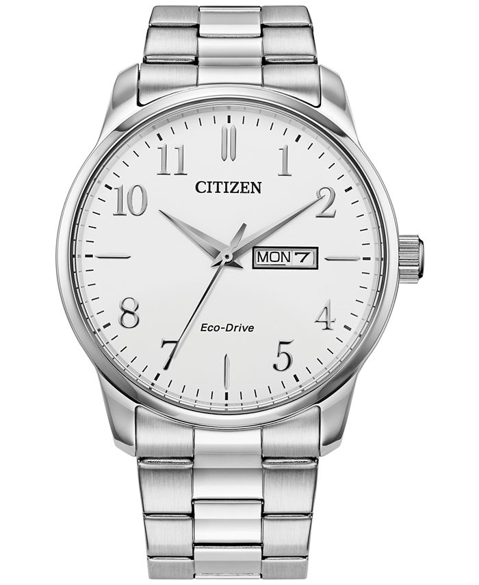 Citizen Men's Classic Silver-Tone Stainless Steel Bracelet Watch 42mm ...