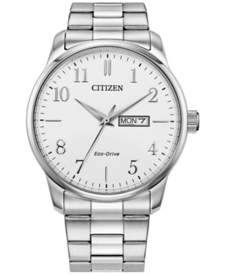 Citizen Men's Classic Silver-Tone Stainless Steel Bracelet Watch 42mm ...