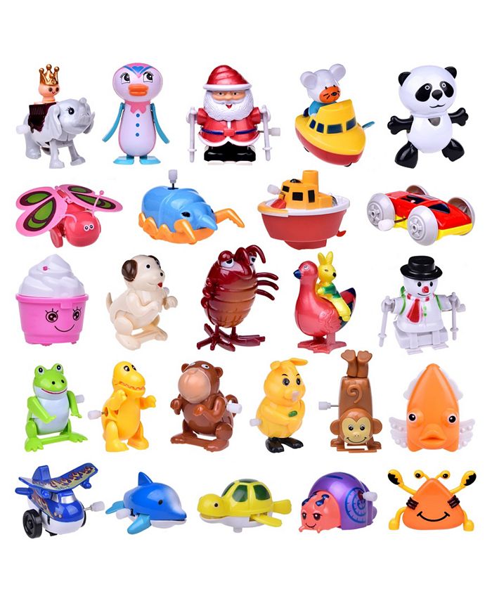 Fun Little Toys Wind Up Toys 25 Piece Assorted Animal Toys Set for Kid ...