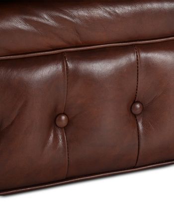 Furniture CLOSEOUT! Calvine 39" Leather Self Centering Swivel Chair ...