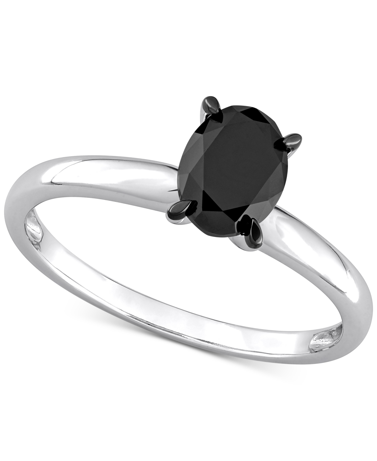 Click here for Black Diamond Oval Solitaire Engagement Ring (1 ct... prices