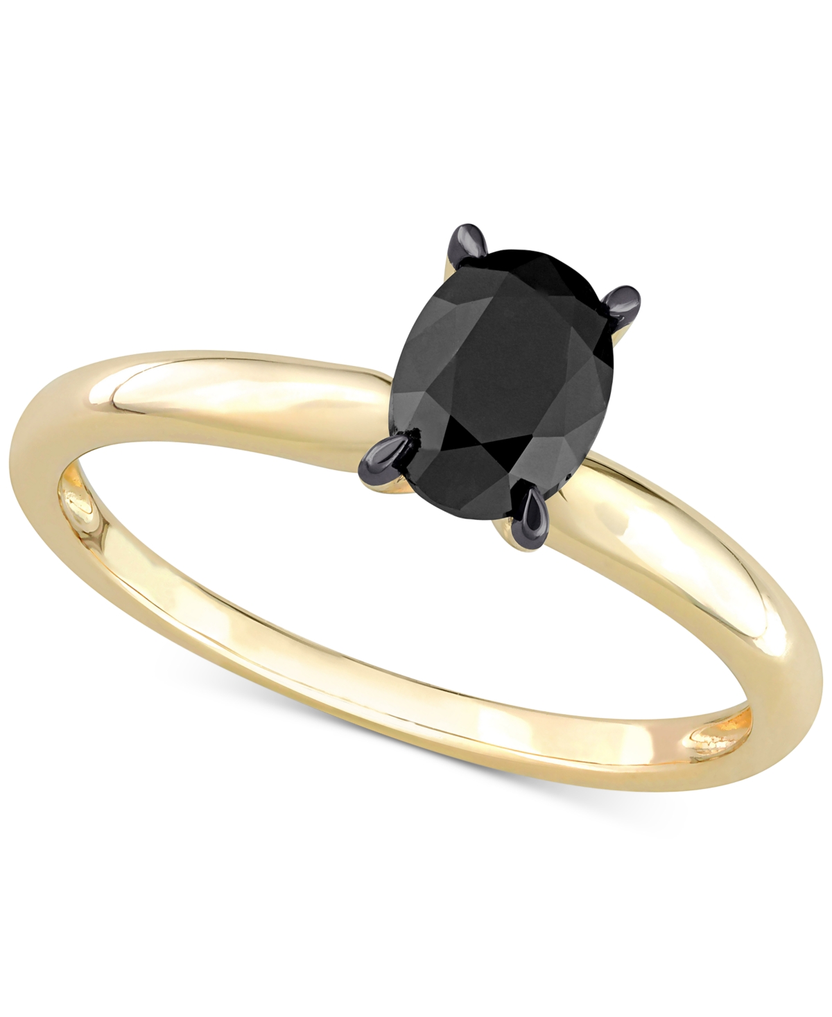 Click here for Black Diamond Oval Solitaire Engagement Ring (1 ct... prices