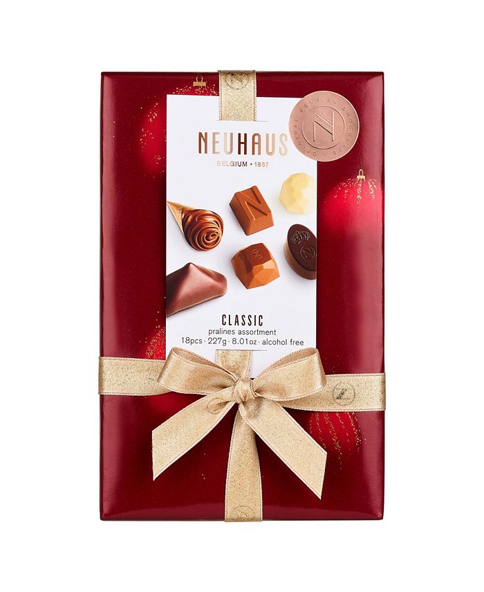 Neuhaus Chocolate Holiday Ballotin Assorted, 0.5 Lb Gift Box, 18 Pieces ...