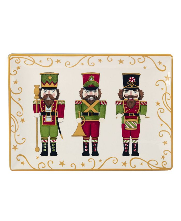 Certified International Holiday Magic Nutcracker Rectangular Platter ...