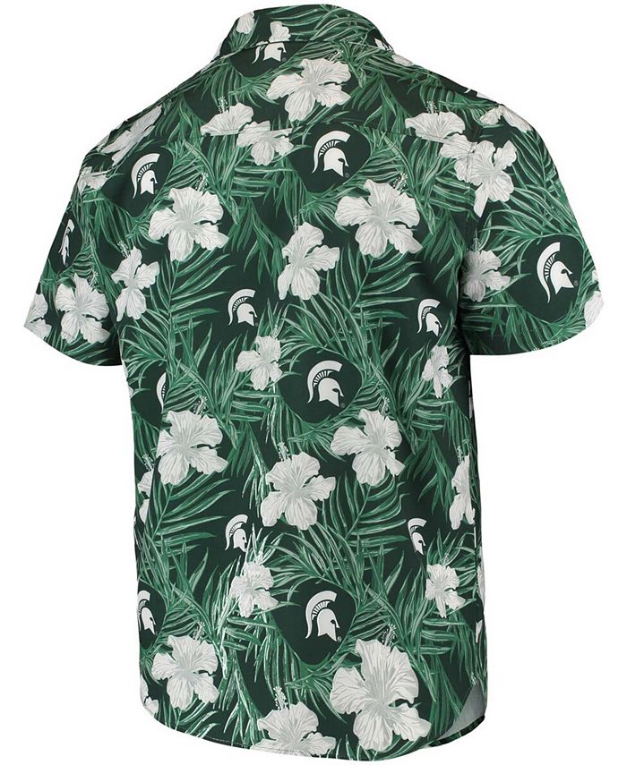 FOCO Men's Green Michigan State Spartans Floral Button-Up Shirt - Macy's