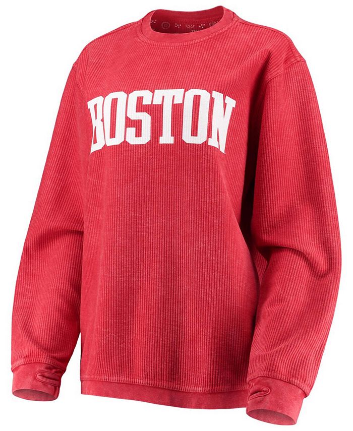 Pressbox Women's Red Boston University Comfy Cord Vintage-Like Wash ...