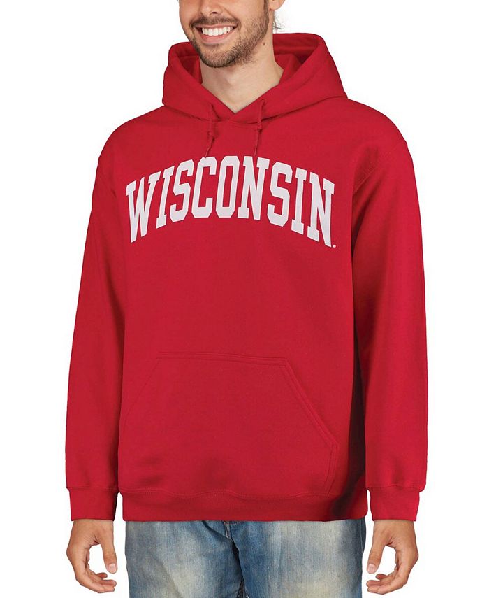 Fanatics Men's Red Wisconsin Badgers Basic Arch Pullover Hoodie - Macy's
