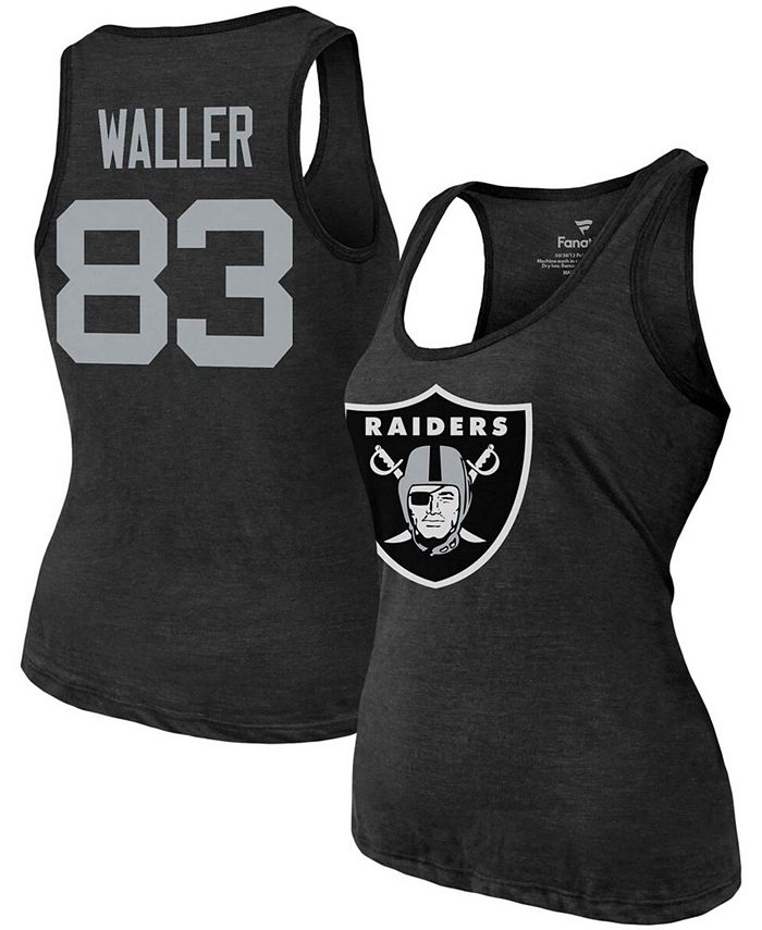 Fanatics Women's Darren Waller Heathered Black Las Vegas Raiders Name ...