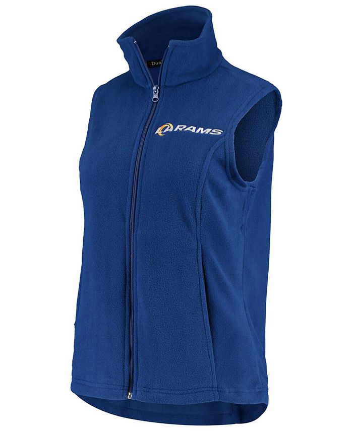 Dunbrooke Women's Los Angeles Rams Royal Houston Fleece Full-Zip Vest ...